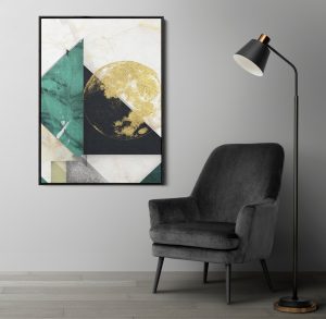 Tableau Marble Green Gold, Geometry - Wepic