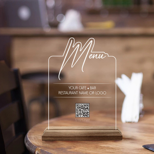 Panneau Qr code Menu restaurant - Wepic